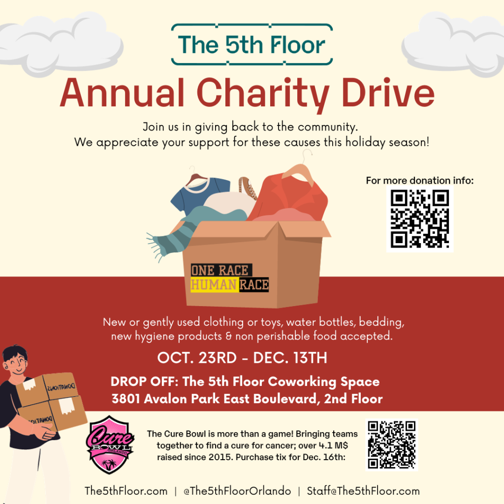 Holiday Charity Drive | The 5th Floor Orlando The 5th Floor Orlando